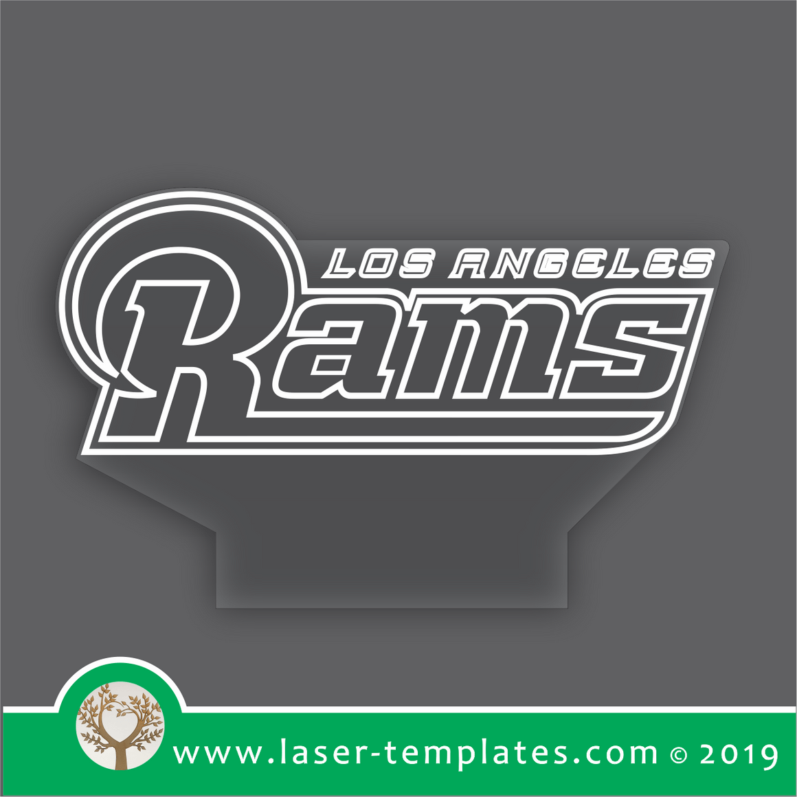 laser cutting templates LED Engraving Lamp - 3D Los Angeles Rams ...