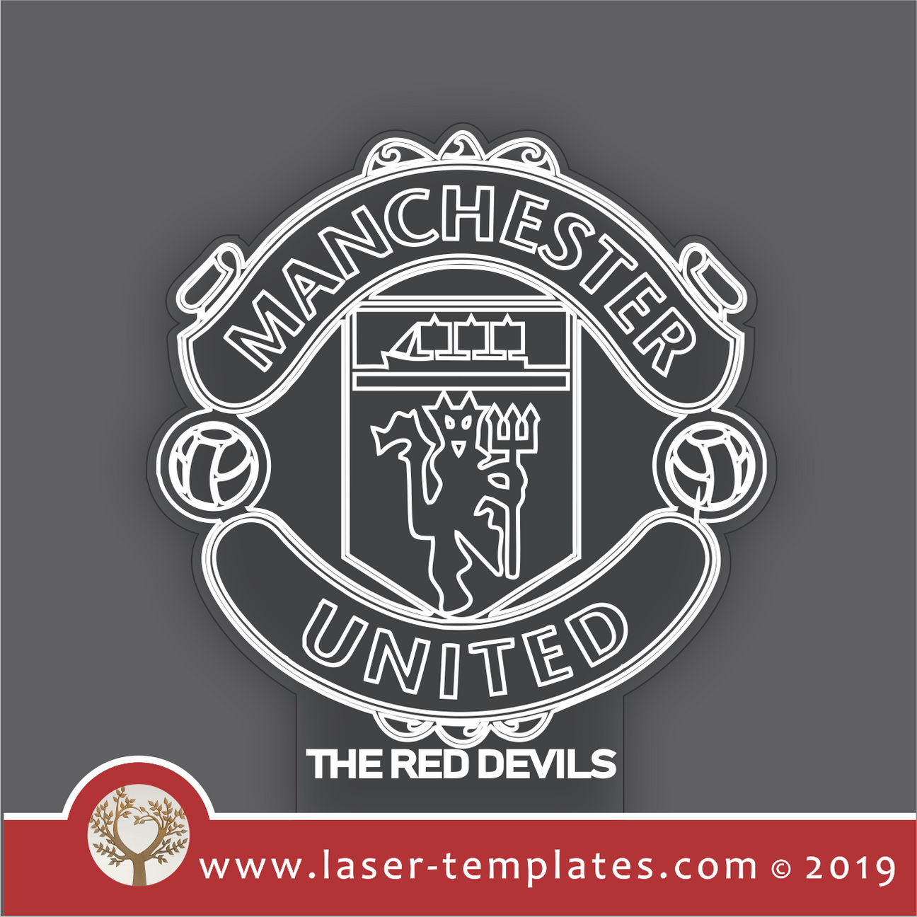 laser cutting templates LED Engraving Lamp - 3D Manchester United ...