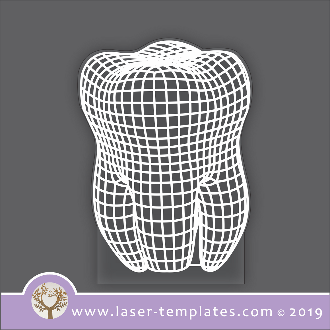 laser cutting templates LED Engraving Lamp - 3D Tooth – Laser Ready ...