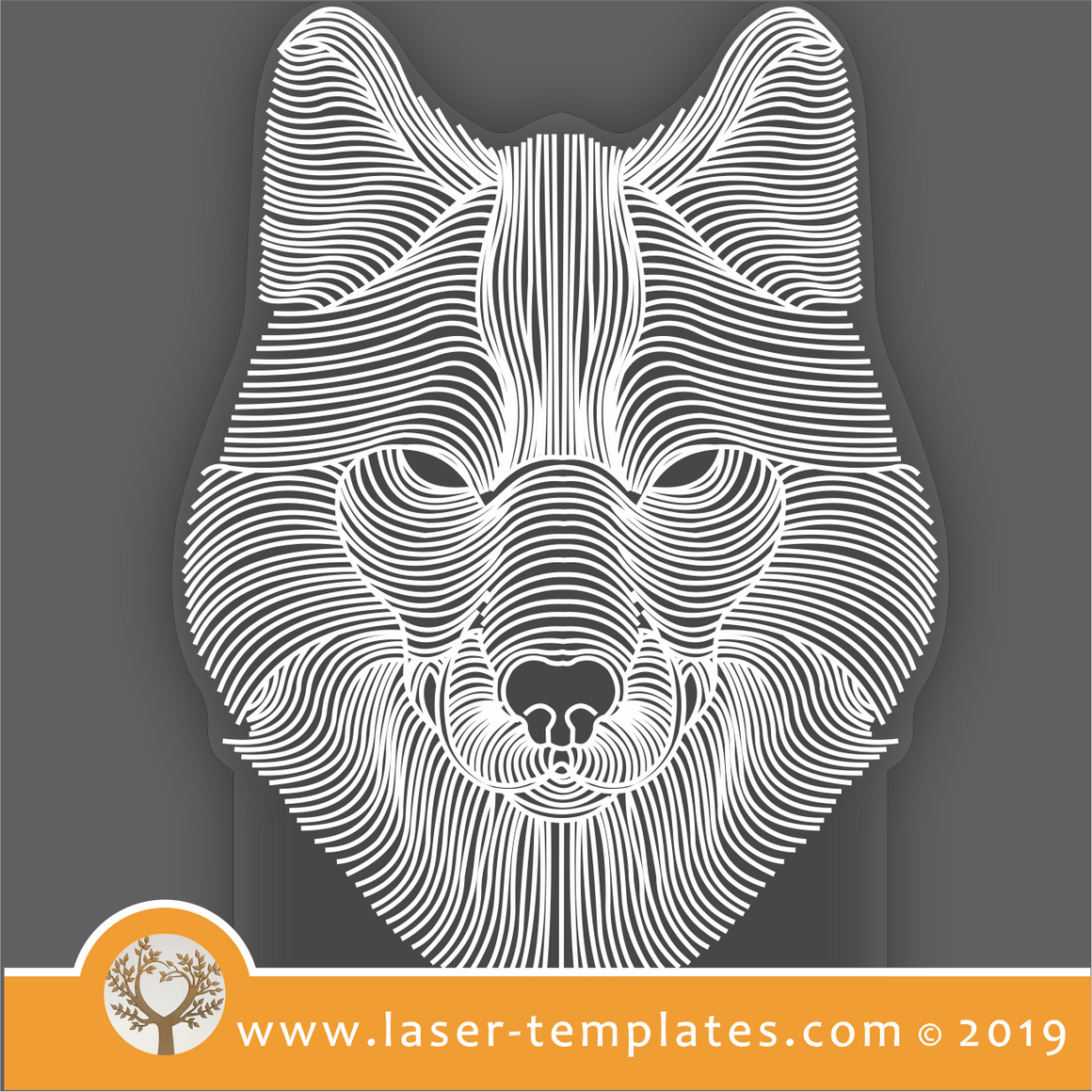 laser cutting templates LED Engraving Lamp - 3D Wolf Head – Laser Ready ...