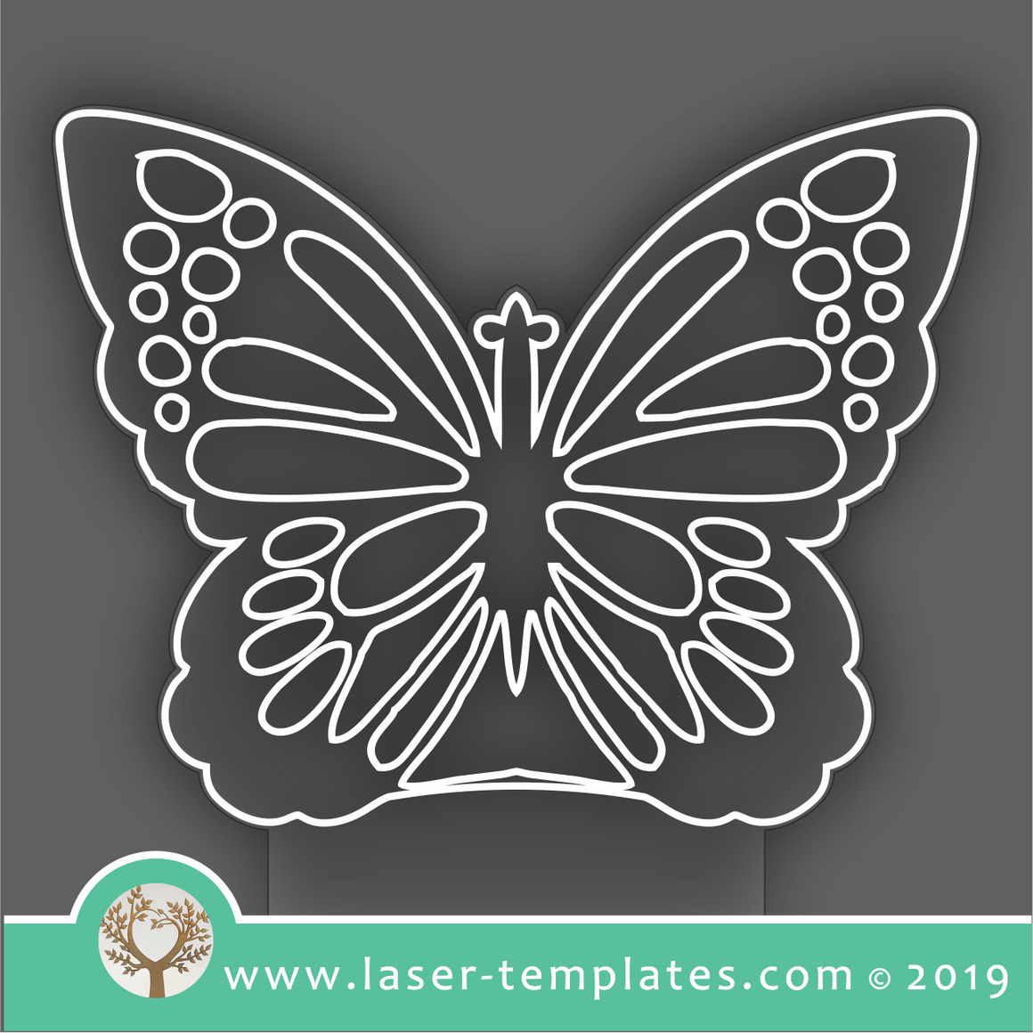 laser cutting templates LED Engraving Lamp - Butterfly 2 – Laser Ready ...