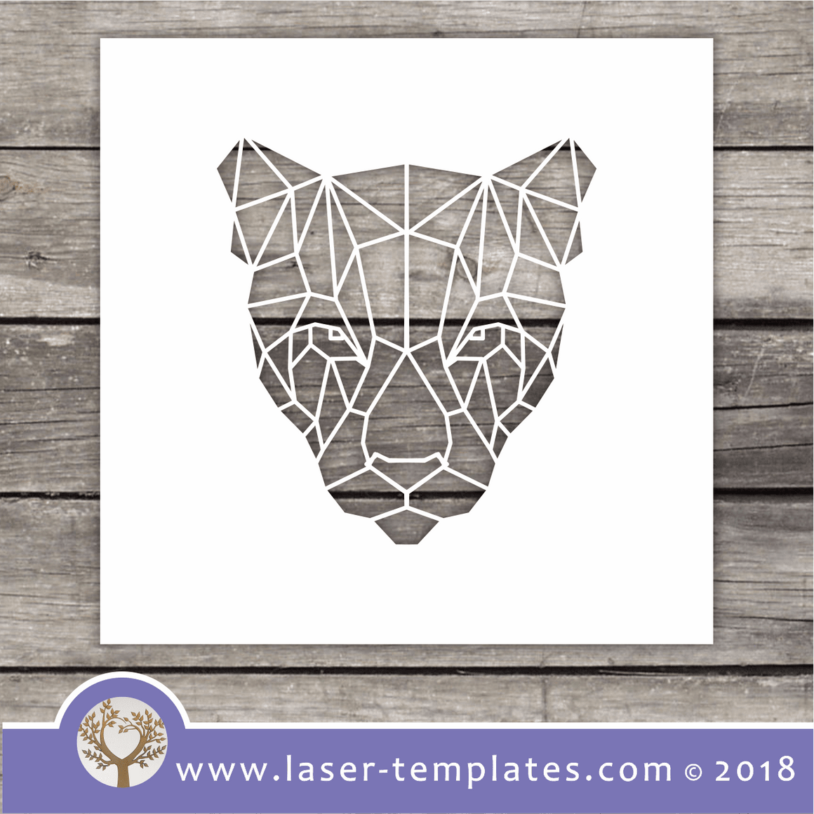 Leopard geometric stencil – Laser Ready Templates
