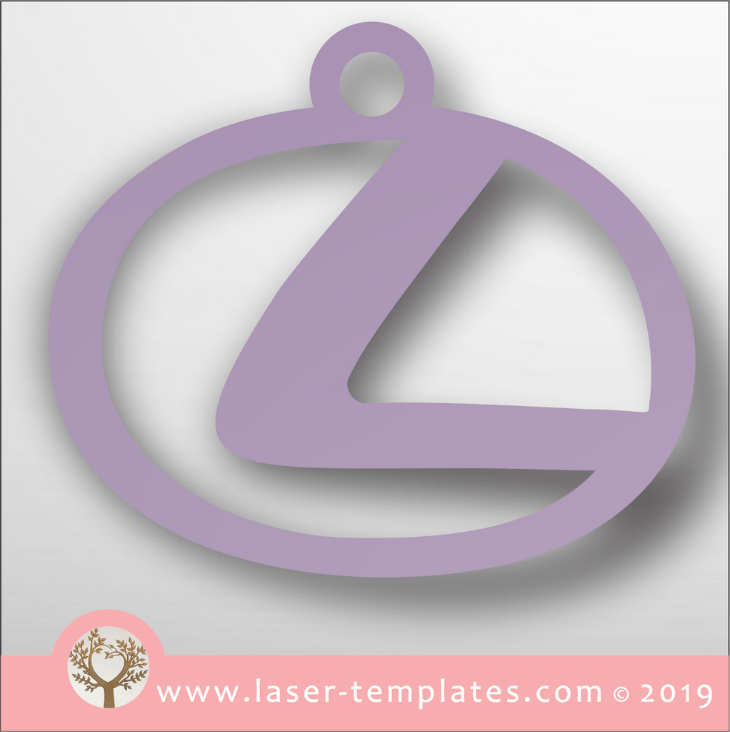 Laser cut template for Lexus Key Ring – Laser Ready Templates