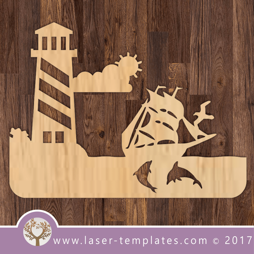 Laser Cut Lighthouse Boat Template, Download Laser Ready Vectors ...
