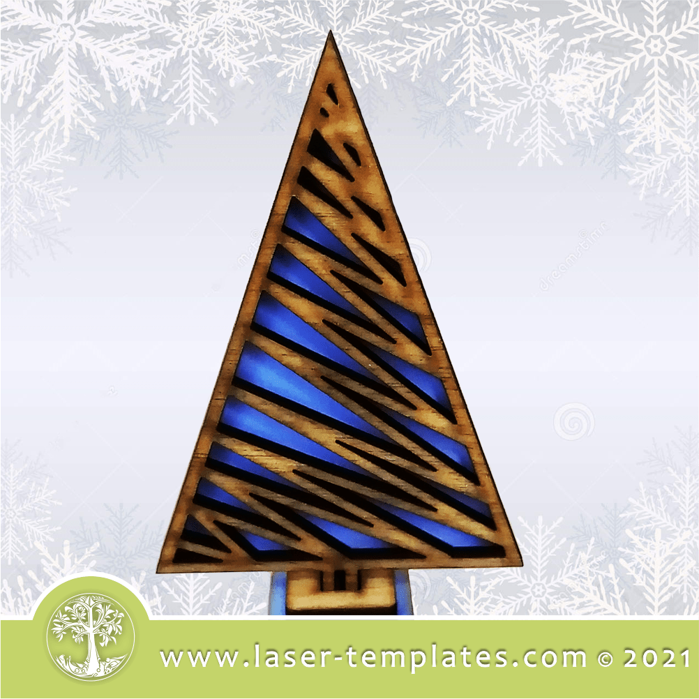 Laser cut template for Little Christmas Tree 3 – Laser Ready Templates