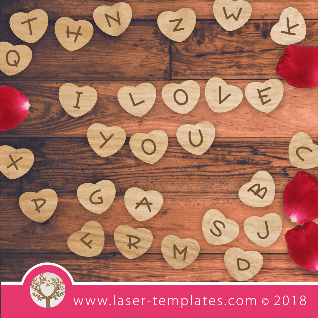 Love Alphabet – Laser Ready Templates