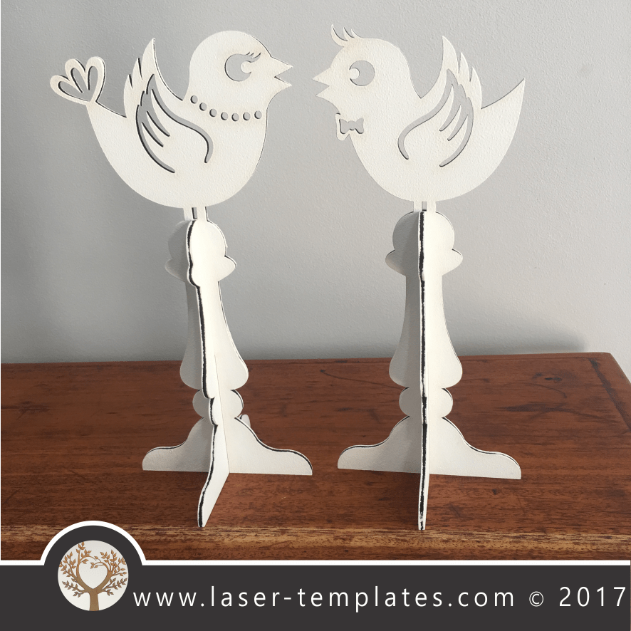 Love Birds Laser cut Templates, download vector designs. – Laser Ready ...
