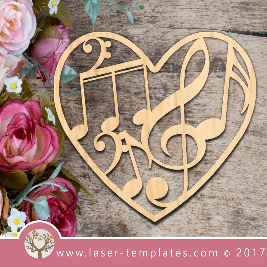 Laser Cut Love For Music Template, Download Laser Ready Vector Designs ...