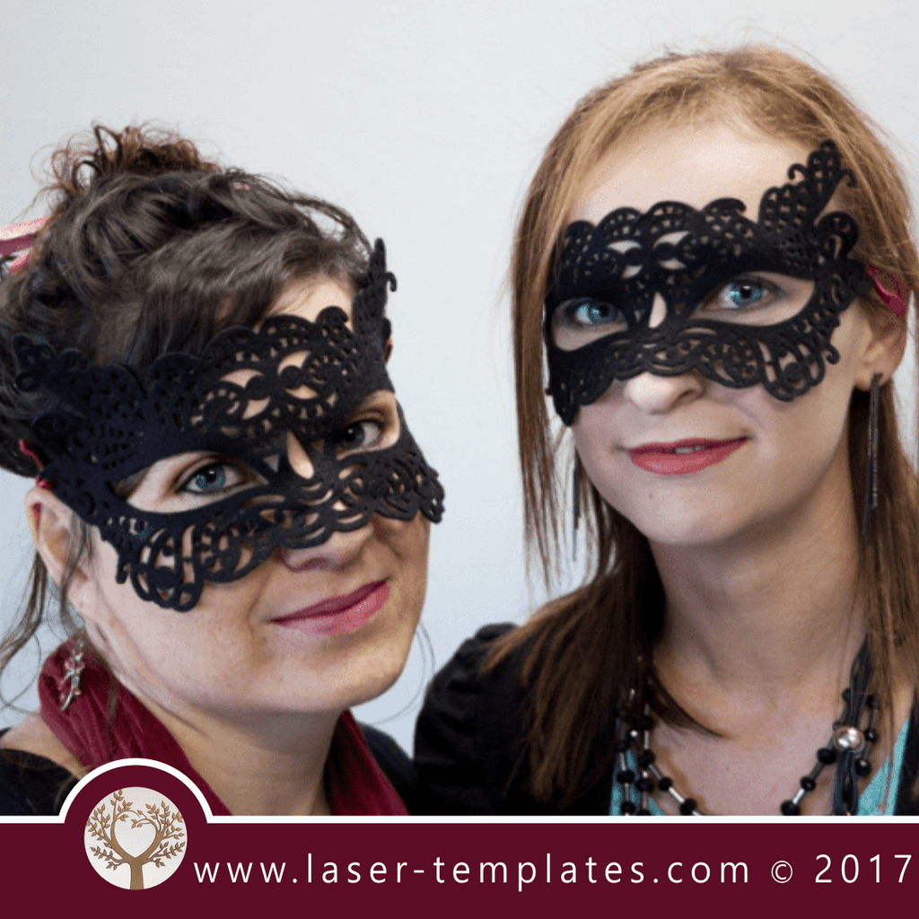 Masquerade mask template, online store for laser cut and engrave ...