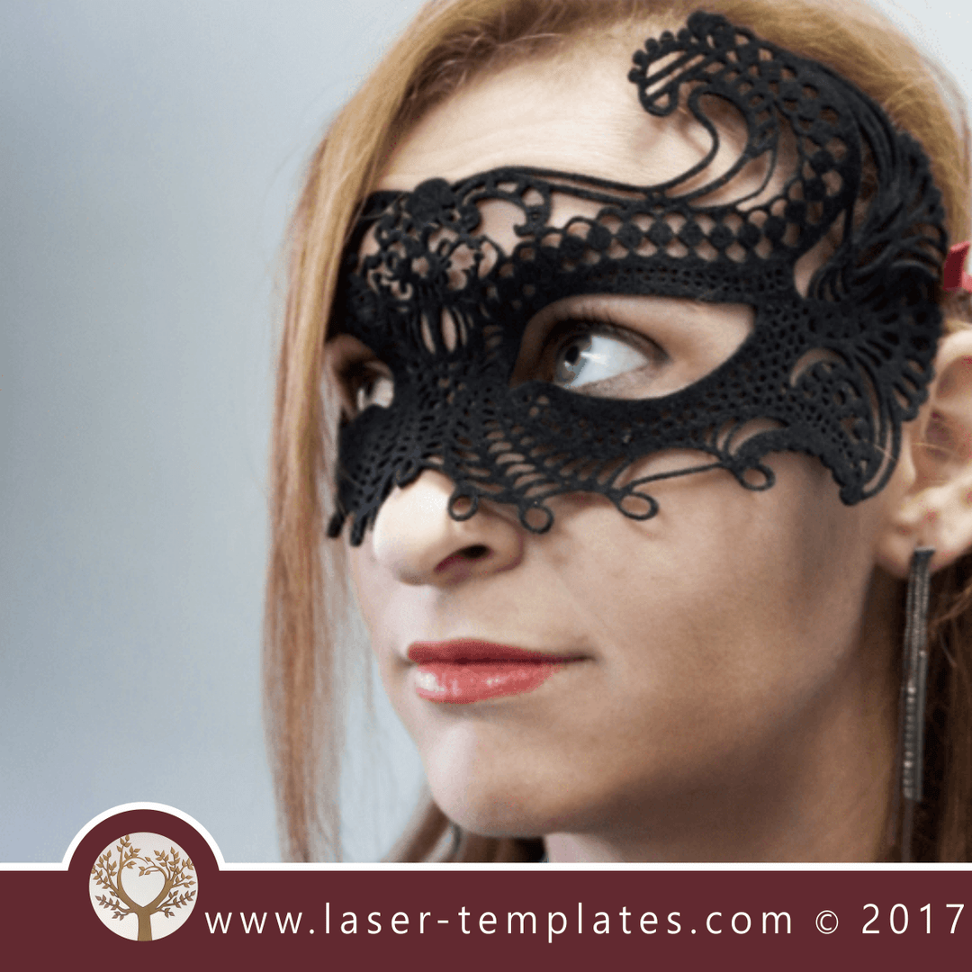 Masquerade mask template, online store for laser cut and engrave ...