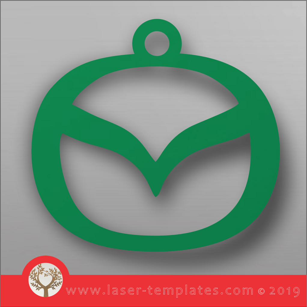 Laser cut template for Mazda Key Ring – Laser Ready Templates