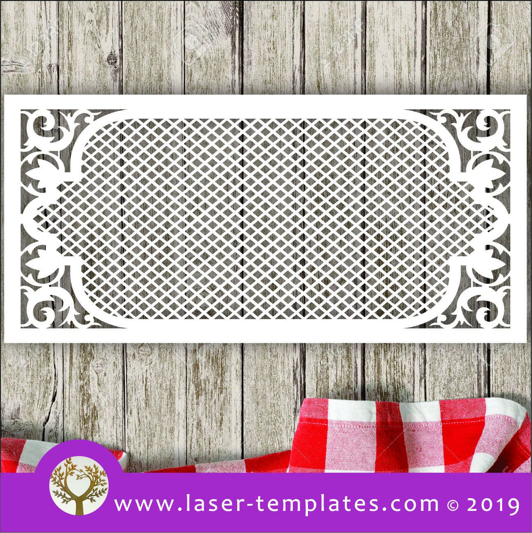 Laser cut template for Mesh Pattern – Laser Ready Templates