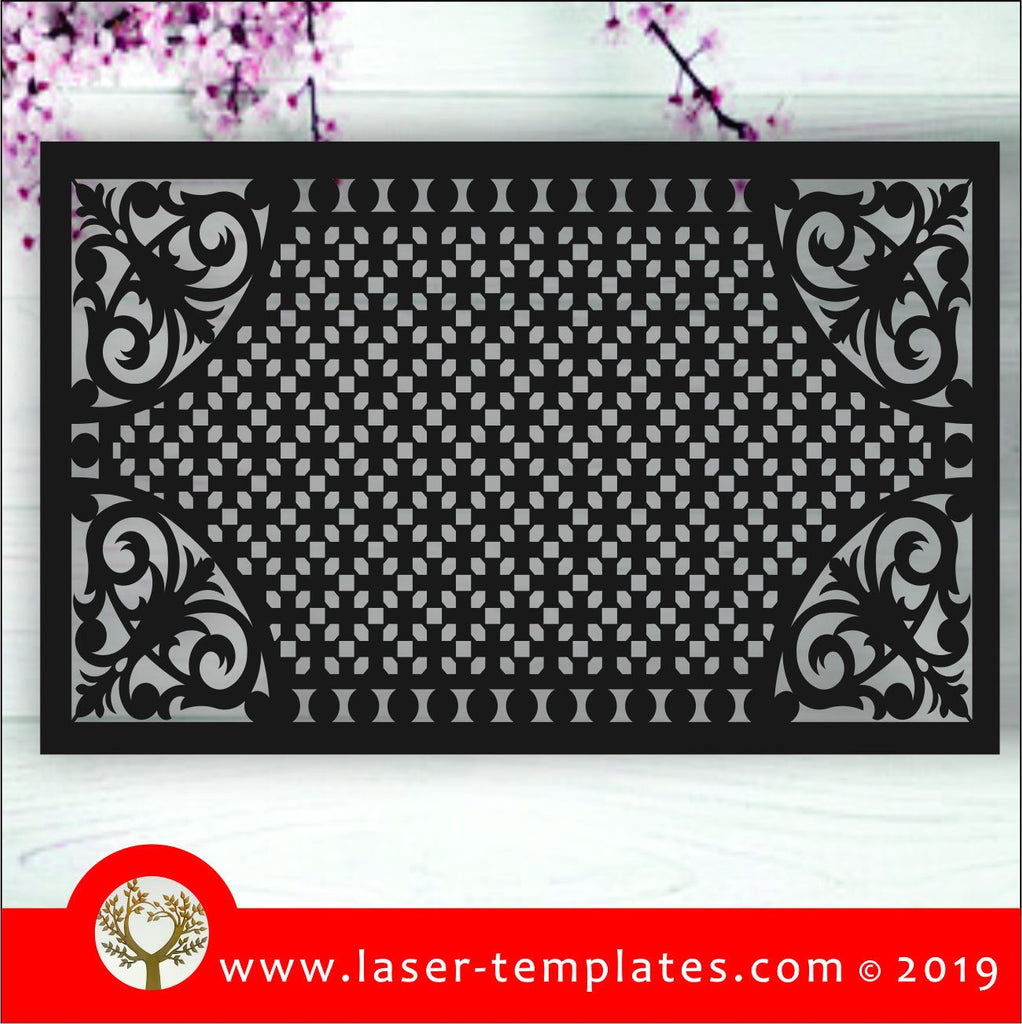 Laser cut template for Mesh Window Pattern – Laser Ready Templates