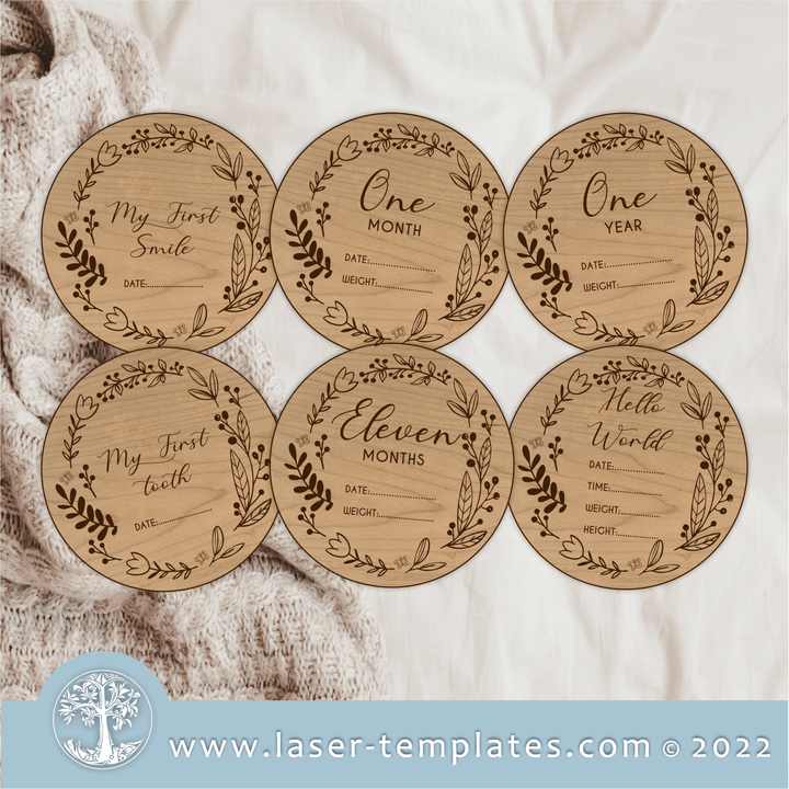 Milestone Cards – Laser Ready Templates