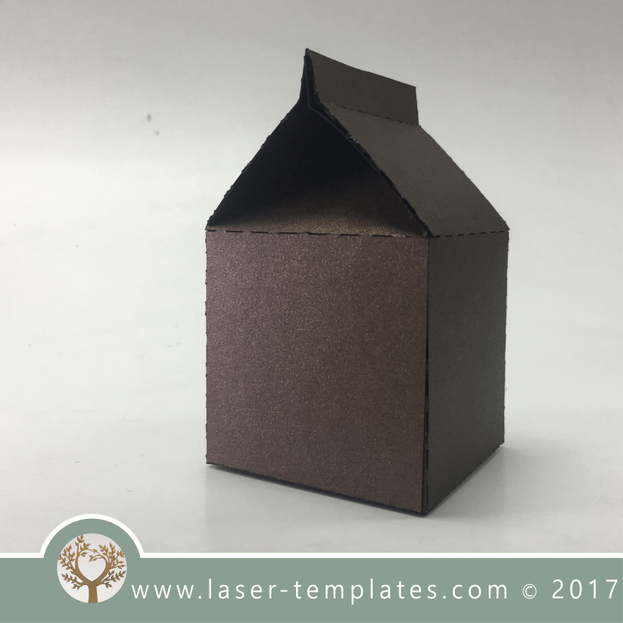 Laser Cut Milk Carton Paper Box Template, Download Vector Designs ...