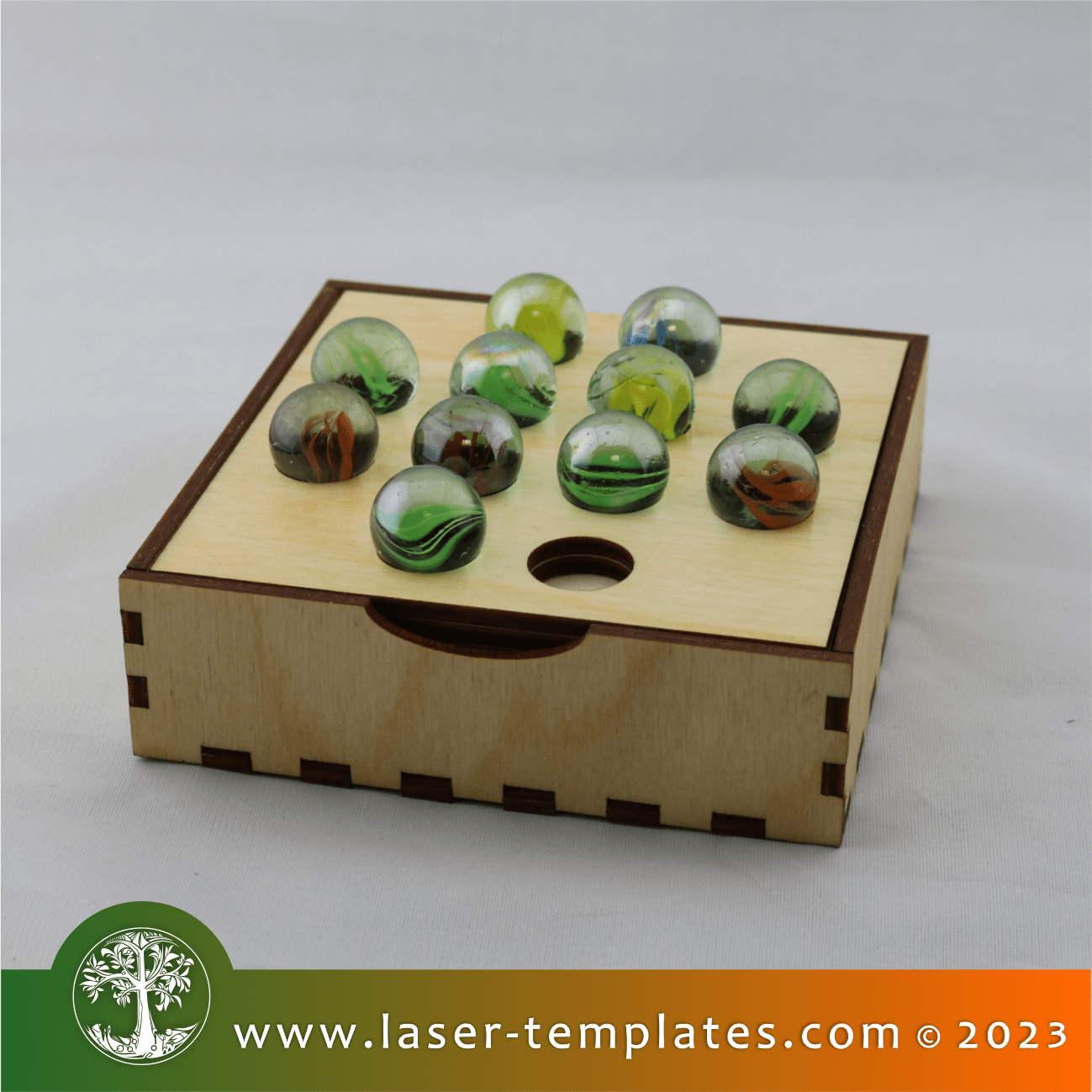 Mini Marble Solitaire Game – Laser Ready Templates