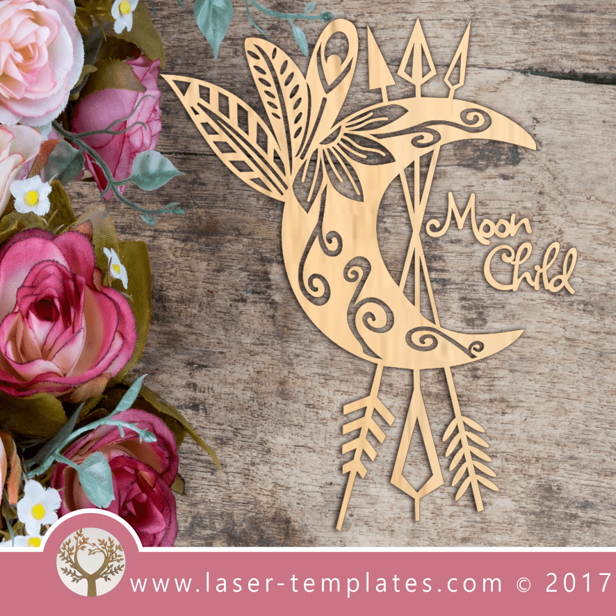 Laser Cut Moon Child Template, Download Laser Ready Vector Designs ...