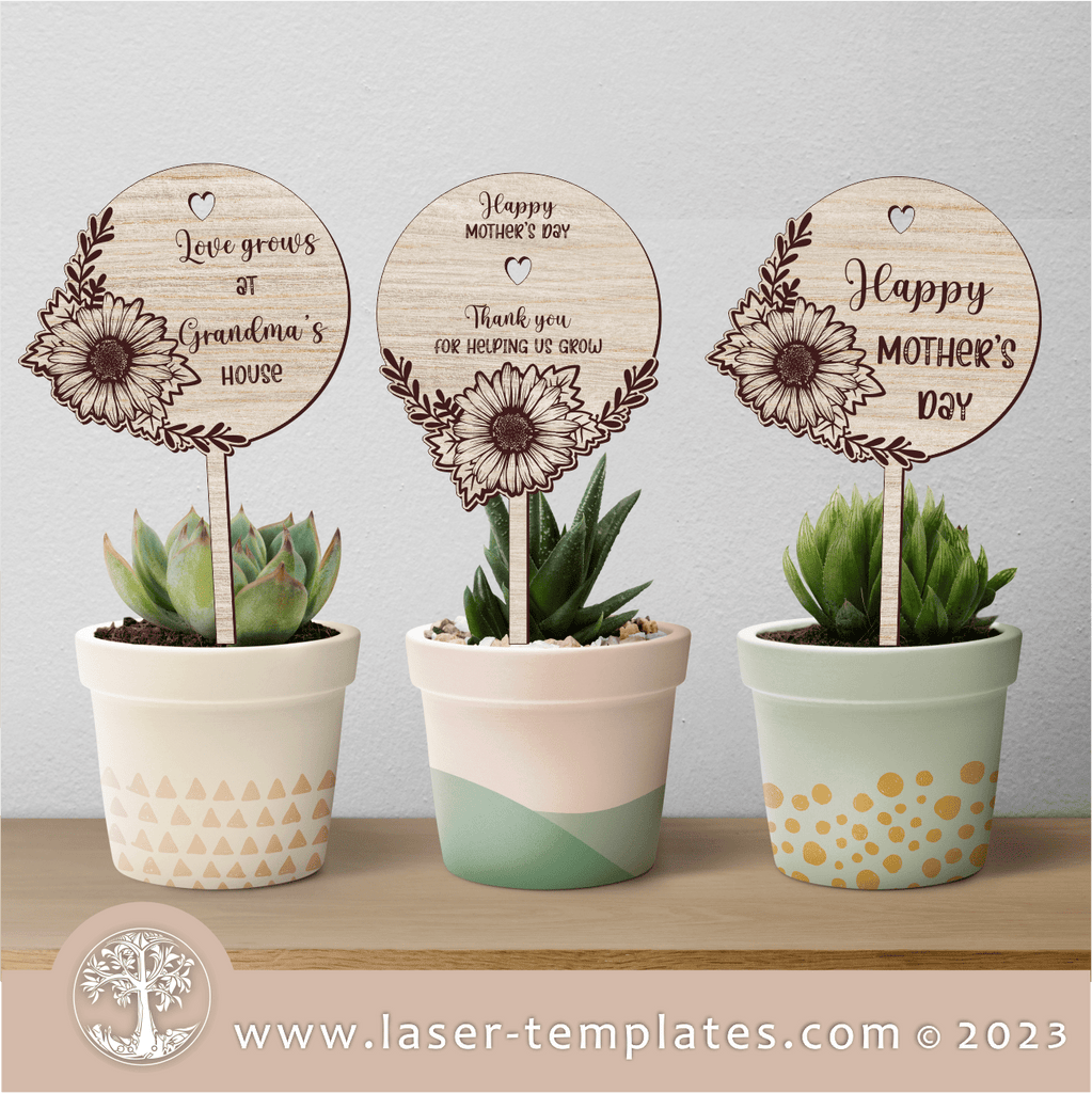 Mother's Day Plant Stakes – Laser Ready Templates