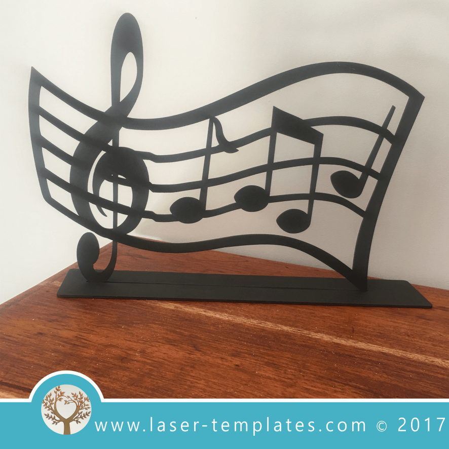 Laser Cut Music Notes Trophy Template, Download Vector Designs. – Laser ...