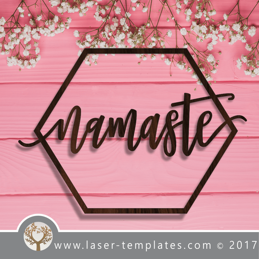 Namaste Laser Cut Template Wall Art, Download Vector Designs. – Laser ...
