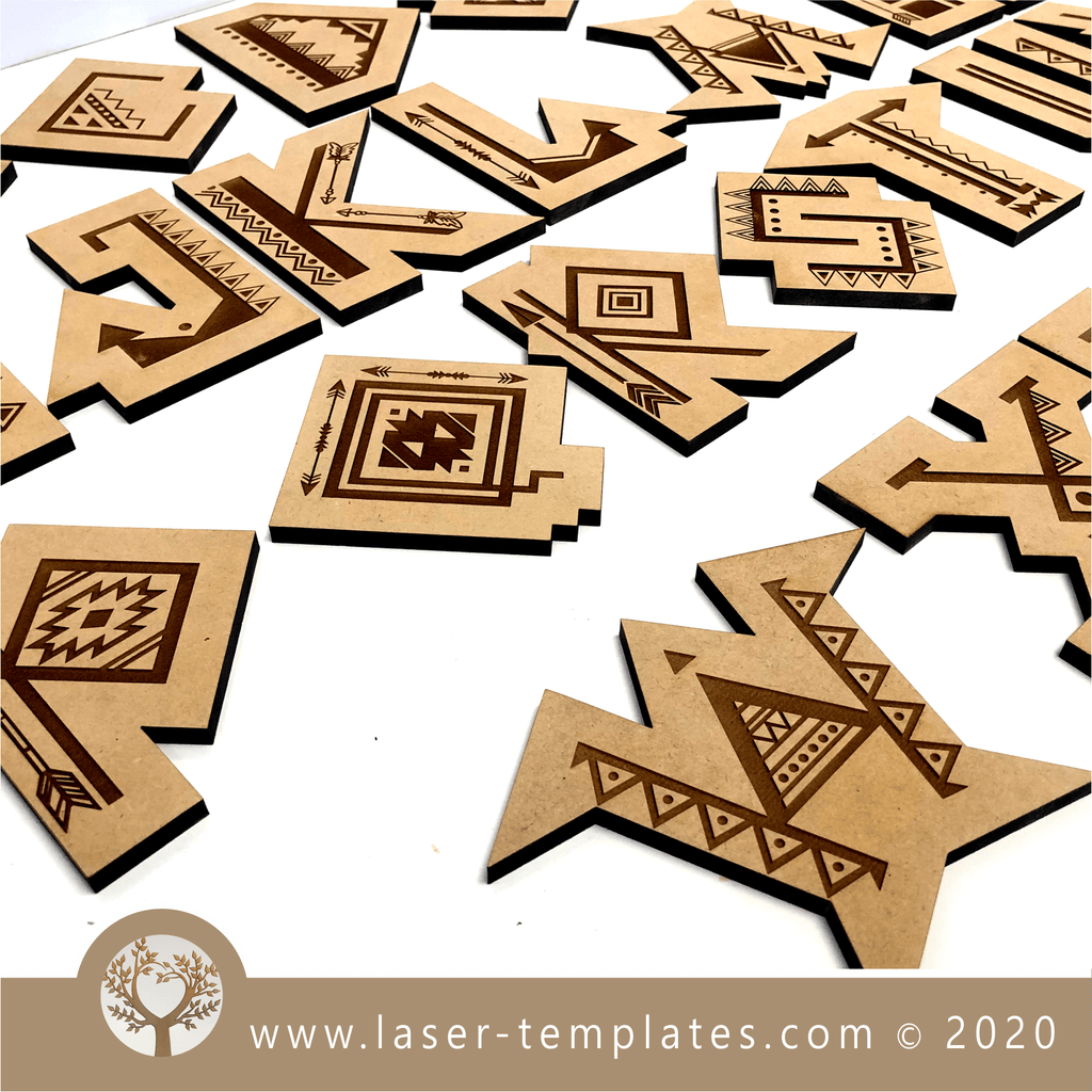 Laser Ready Native American Alphabet Set Vector File – Laser Ready ...