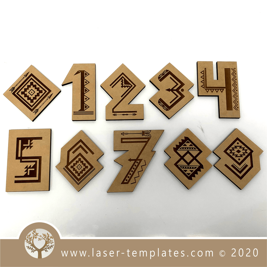 Laser Ready Native American Number Set Vector File – Laser Ready Templates