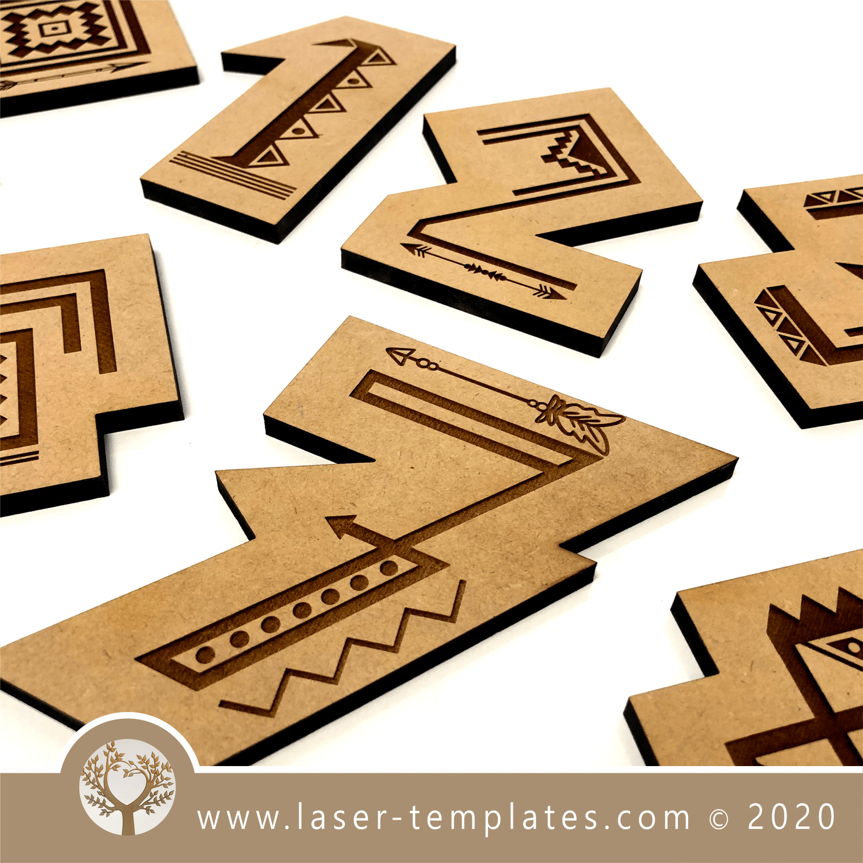Laser Ready Native American Number Set Vector File – Laser Ready Templates