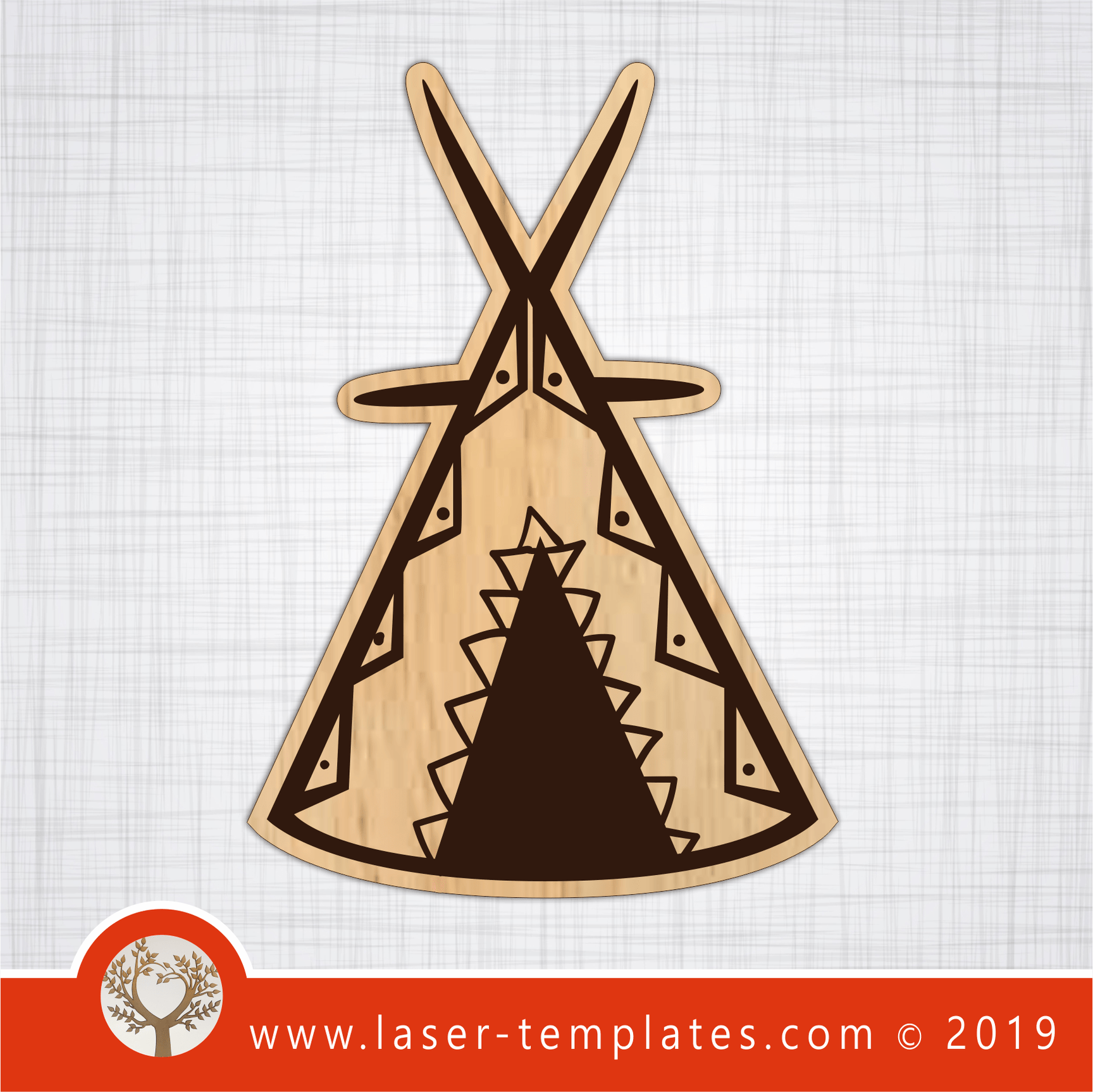 Laser Ready Native American Tipi 1 Vector – Laser Ready Templates