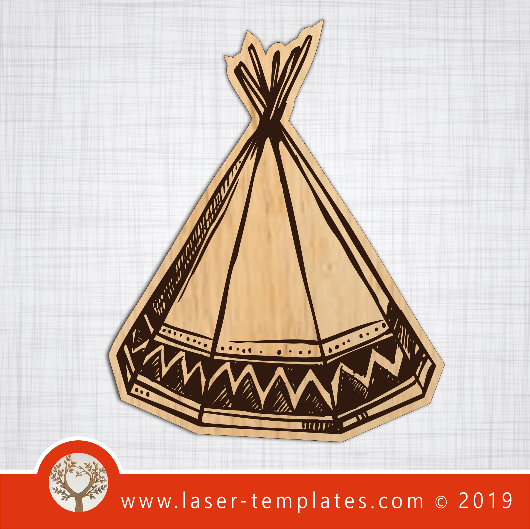Laser Ready Native American Tipi 4 Vector – Laser Ready Templates