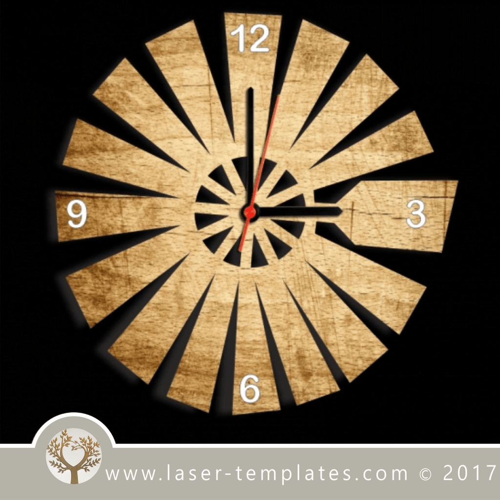 Laser cut wall clock / coaster templates, buy online now, free vector ...