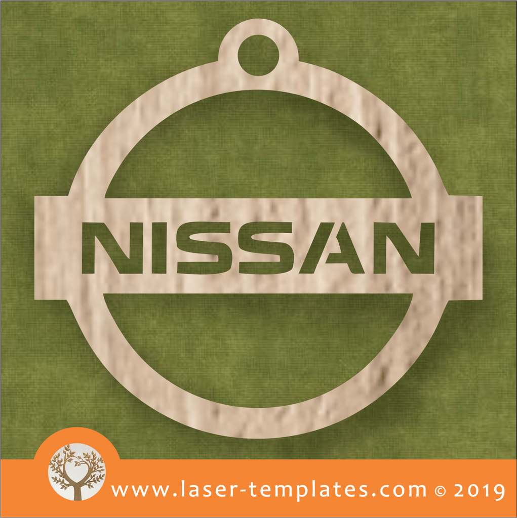 Laser cut template for Nissan Key Ring – Laser Ready Templates