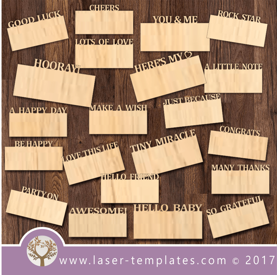 Notes Laser Cut Template, Download Laser Ready Vector Designs. – Laser ...