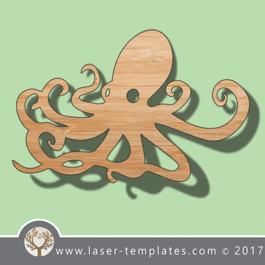 Octopus template, online laser cut design store. Download Vector ...