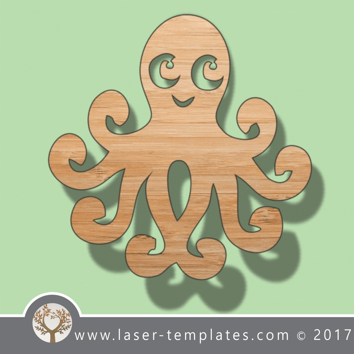 Octopus template, online laser cut design store. Download Vector ...