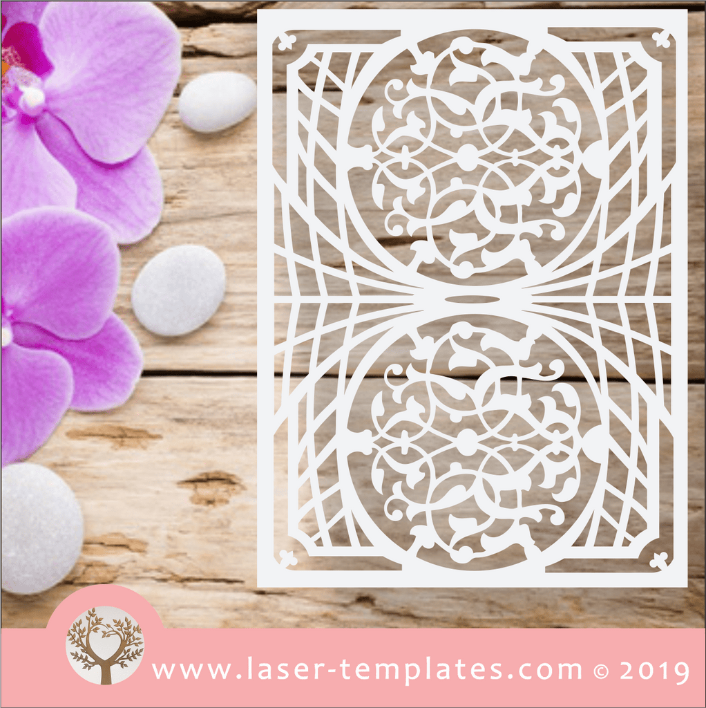 Laser cut template for Optical Illusion Globe Pattern Stencil – Laser ...