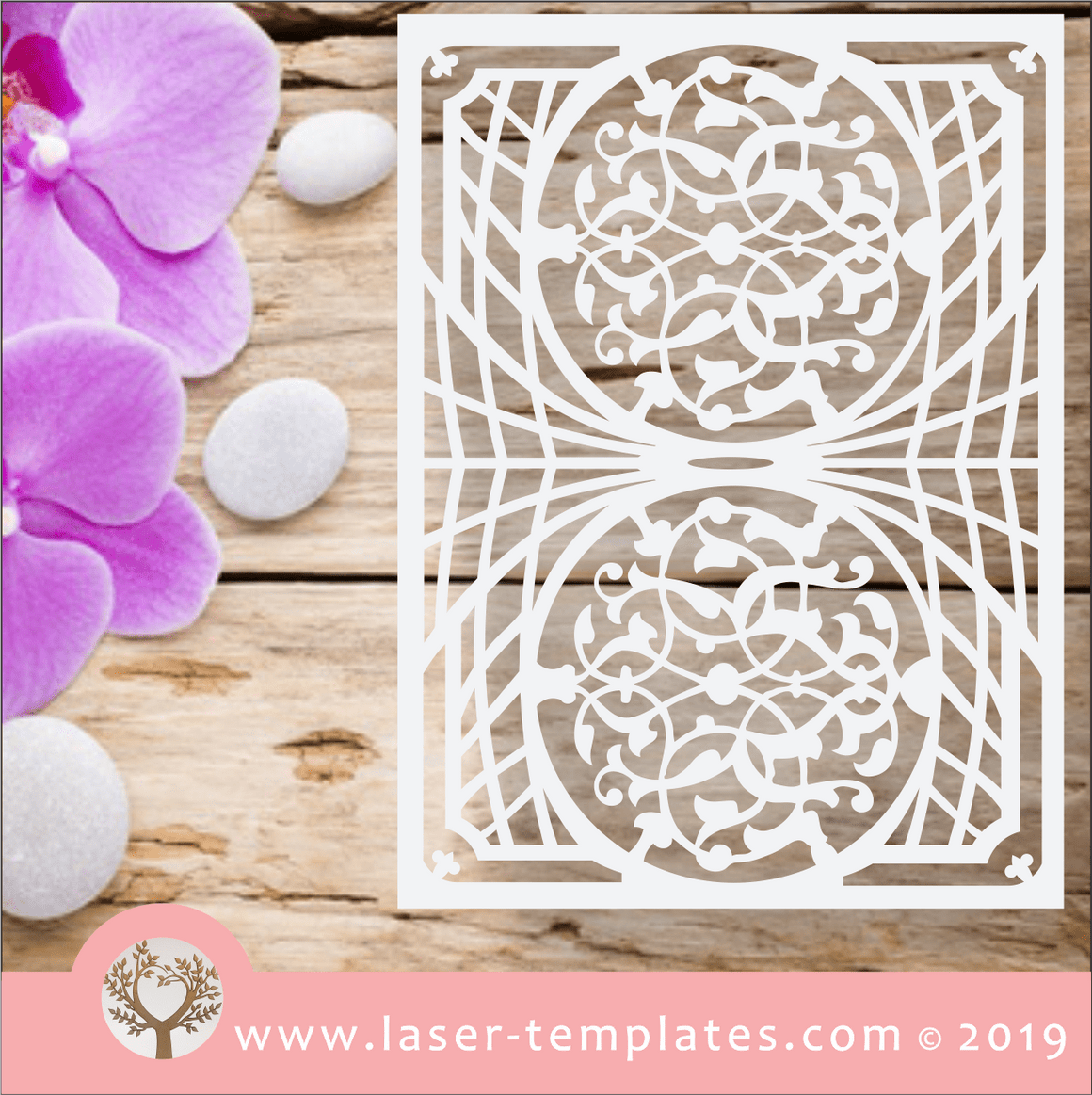 Laser cut template for Optical Illusion Globe Pattern Stencil – Laser ...