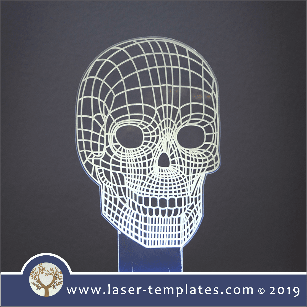 Skeleton 3D engraving template for LED light – Laser Ready Templates