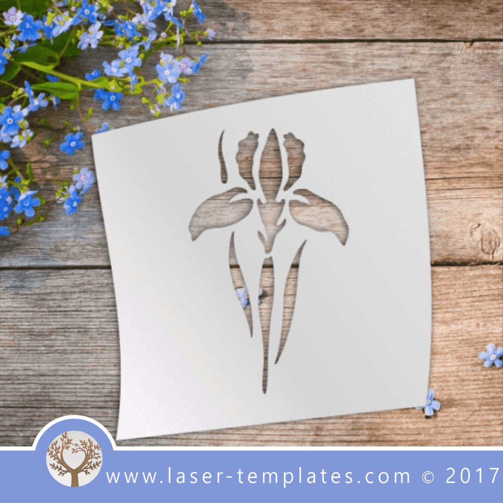 Orchid flower STENCIL template. Laser cut stencils. Vector online store ...