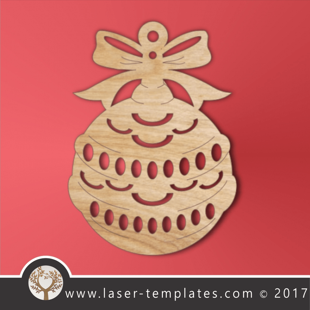 Ornate Bauble laser cut template, online design pattern store, download ...
