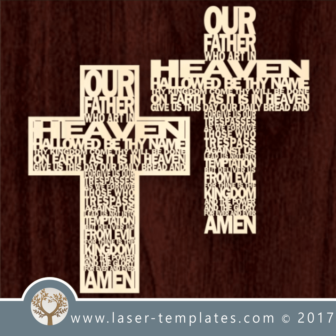 Laser cut word cross template. Download vector pattern, design. Our ...