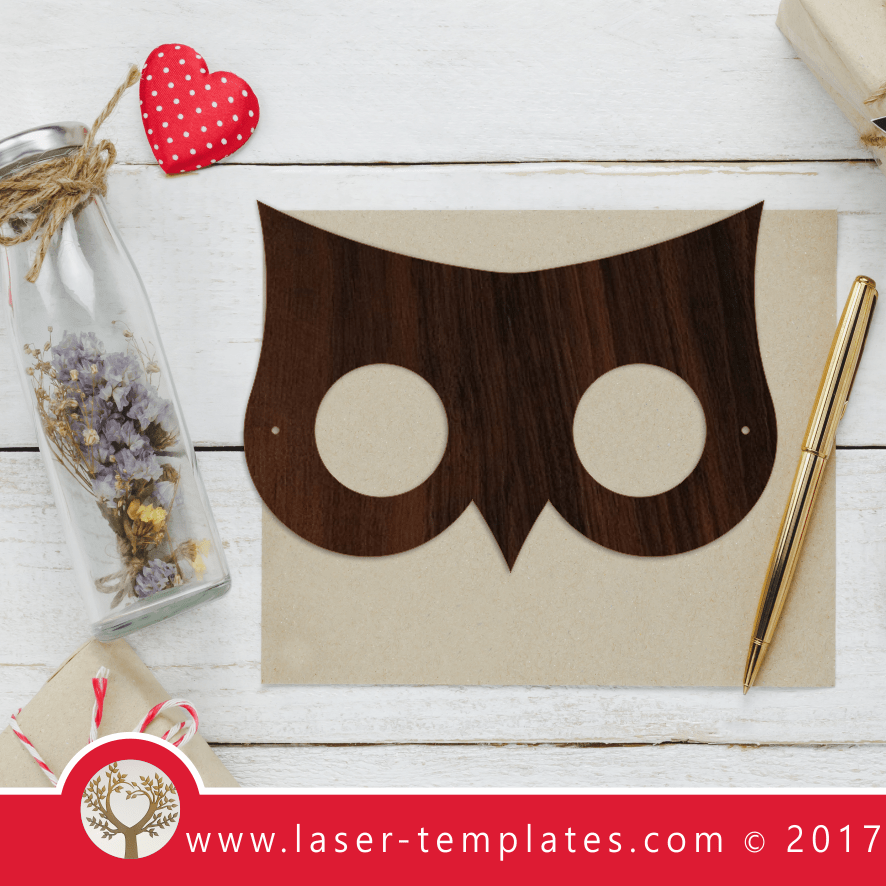 Laser Cut Owl Mask Template, Download Laser Ready Vector Designs ...