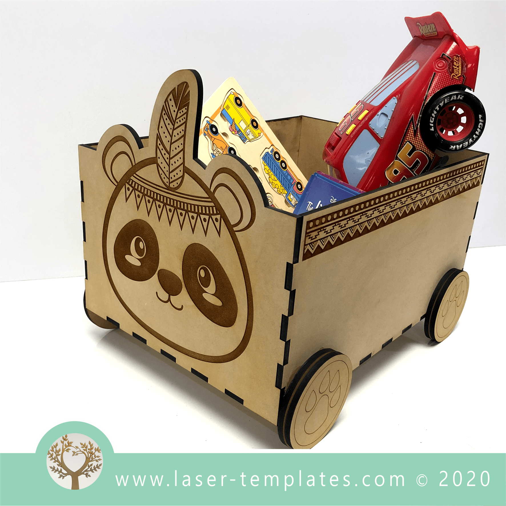 Laser Cut Ready Panda Toy Box Vector File – Laser Ready Templates
