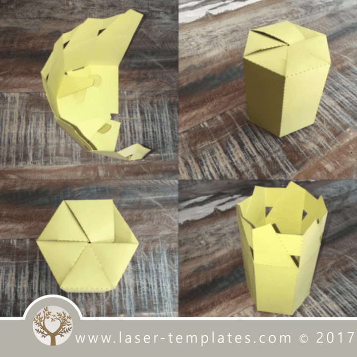 Paper box template for laser or hand cutting. Vector design. Print or ...