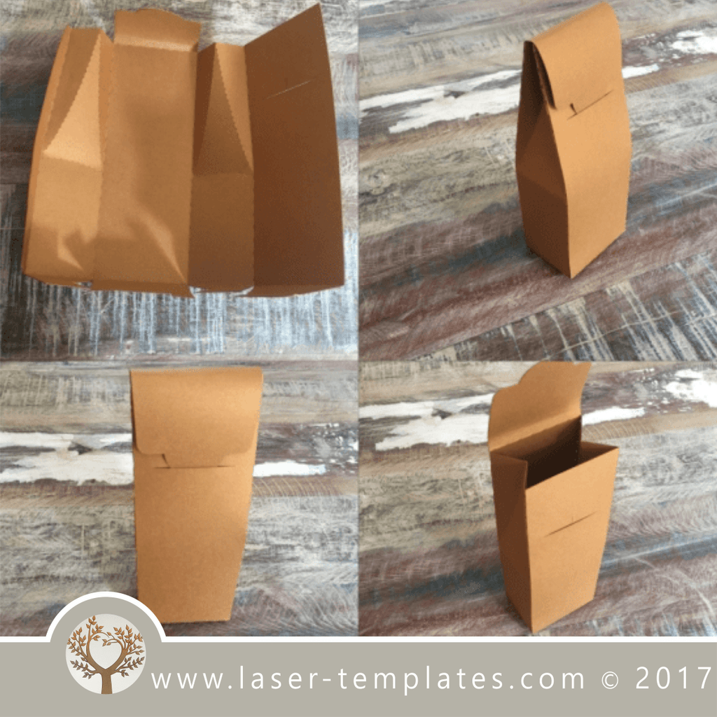 Paper box template for laser or hand cutting. Vector design. Print or ...