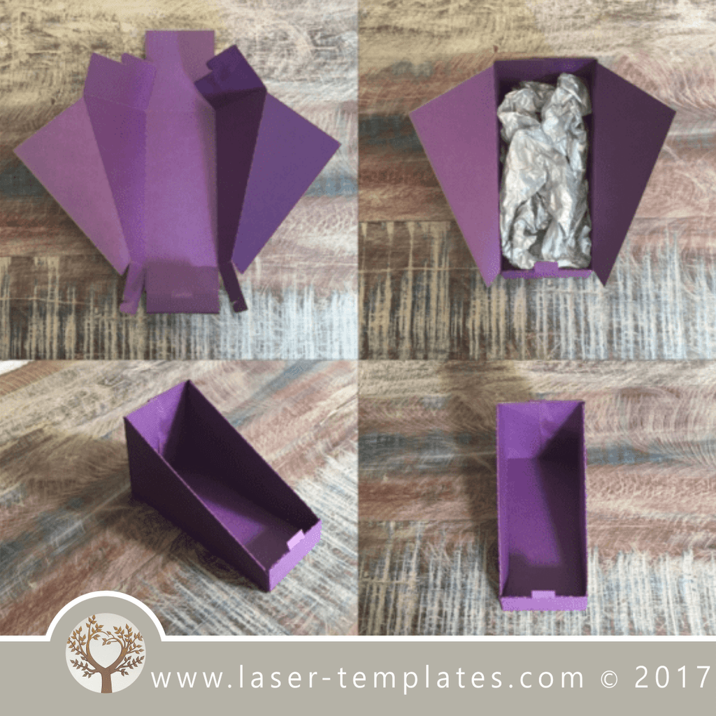 Paper box template for laser or hand cutting. Vector design. Print or ...
