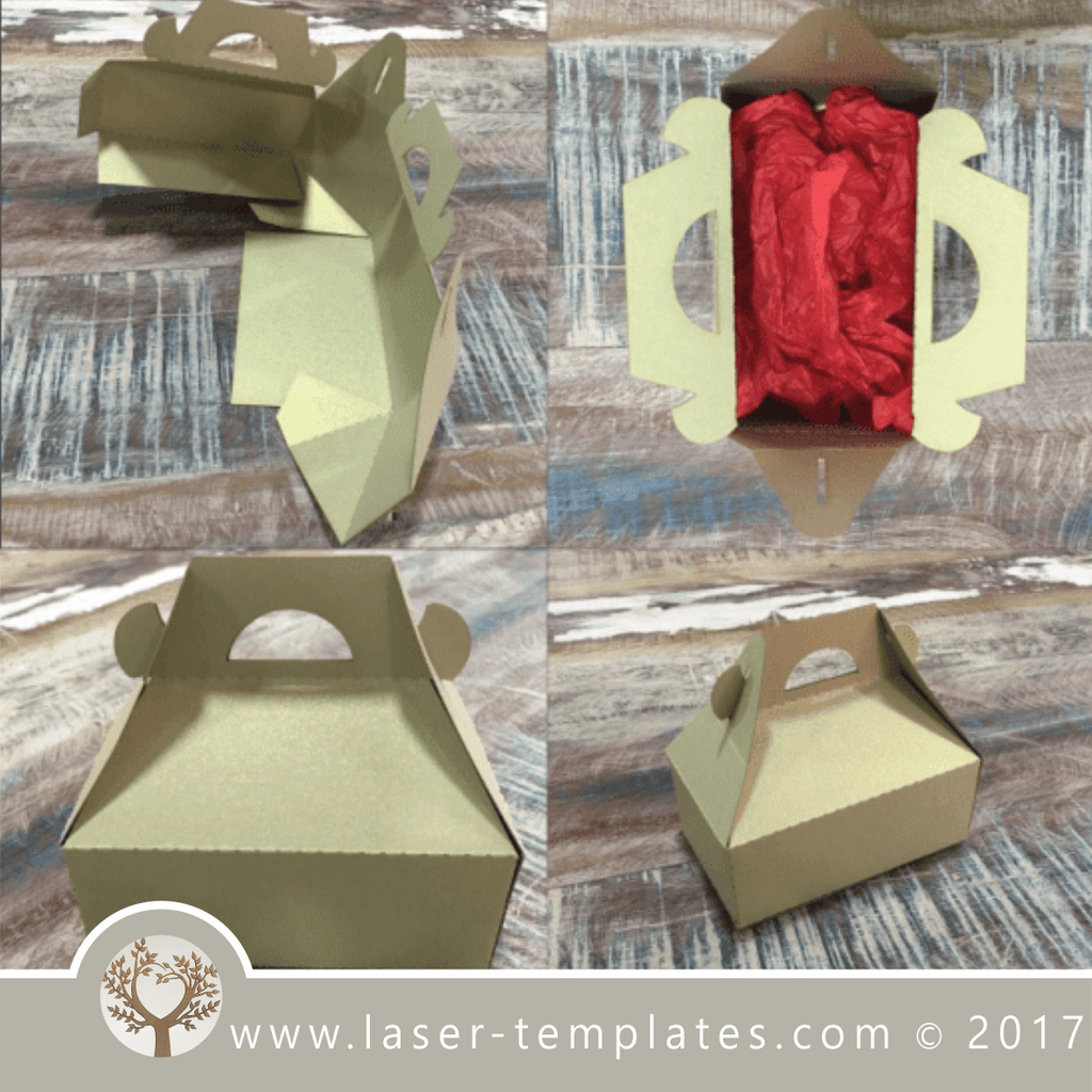 Paper box template for laser or hand cutting. Vector design. Print or ...