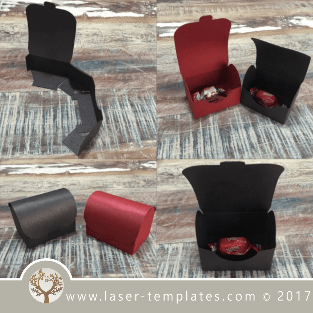 Paper box template for laser or hand cutting. Vector design. Print or ...