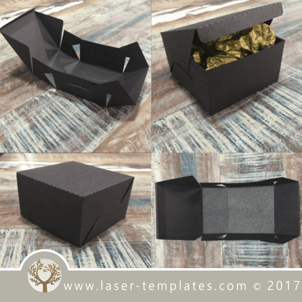 Paper box template for laser or hand cutting. Vector design. Print or ...