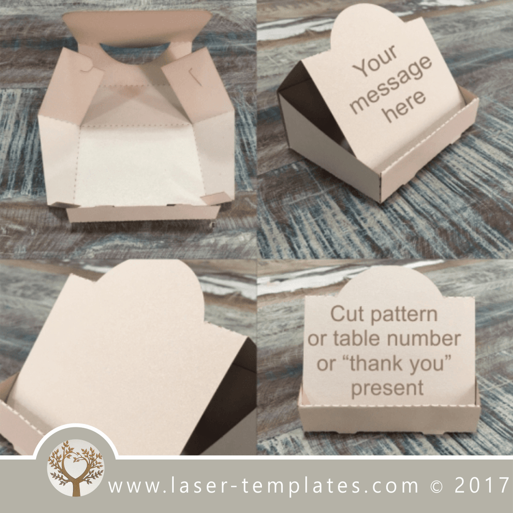 Paper box template for laser or hand cutting. Vector design. Print or ...