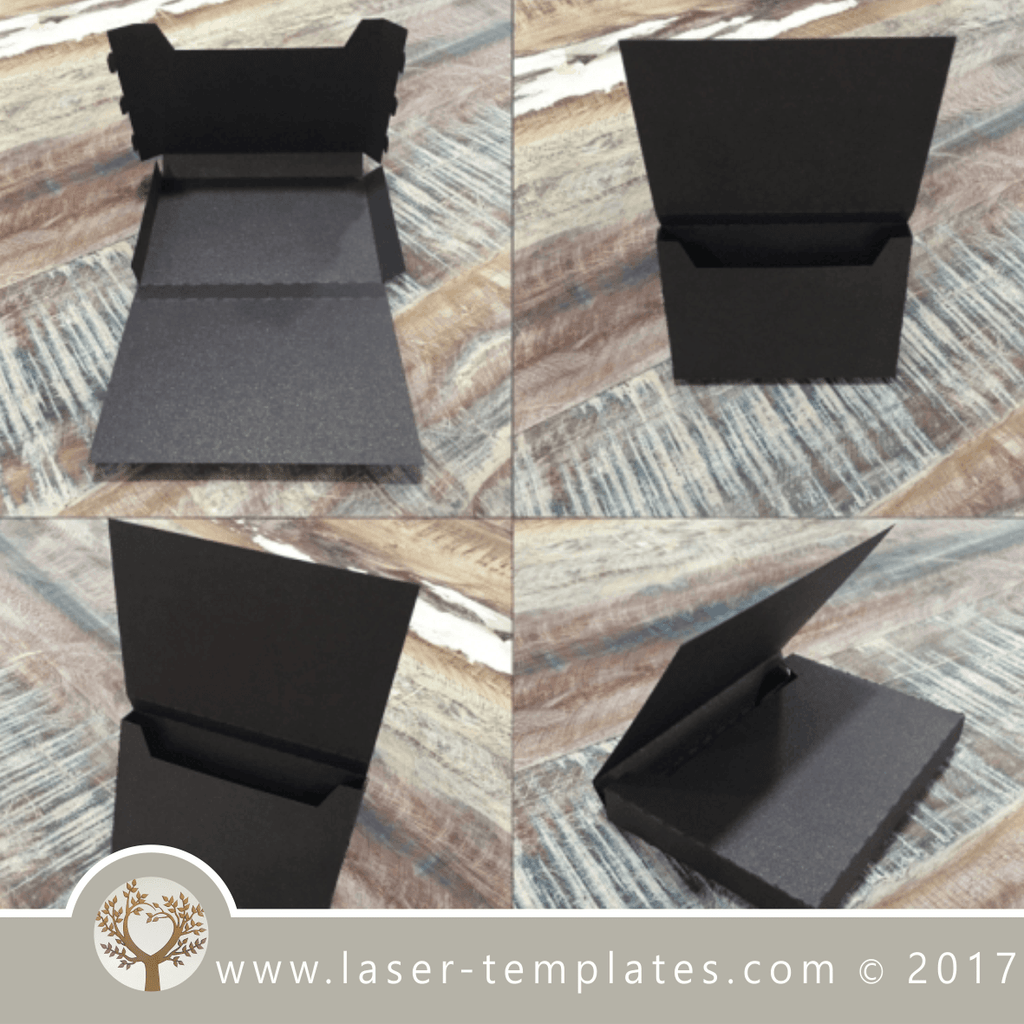 Paper box template for laser or hand cutting. Vector design. Print or ...